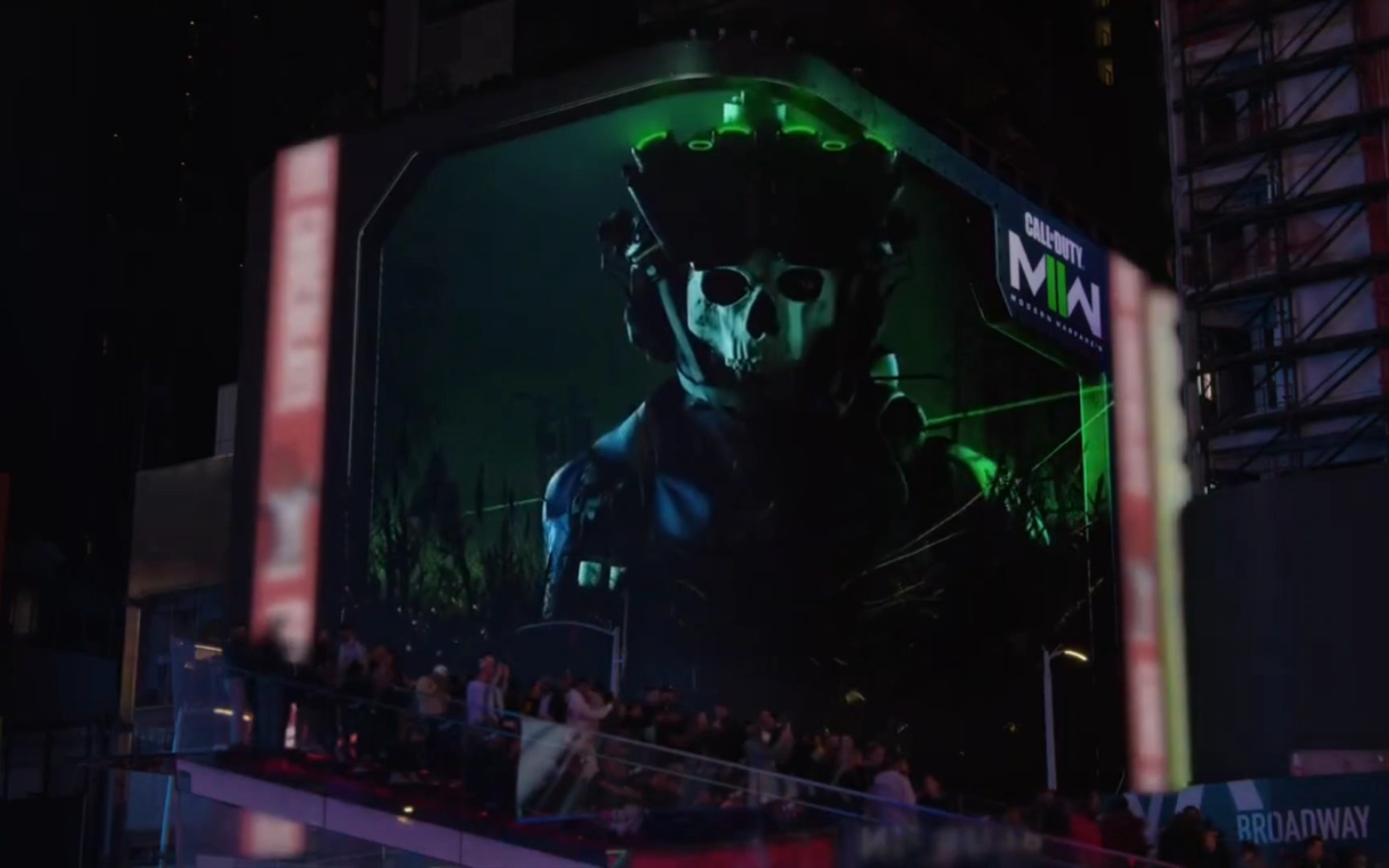 【COD19】幽灵亮相时代广场裸眼3D大屏！动视应该多做这种CM，而不是“队伍集结”