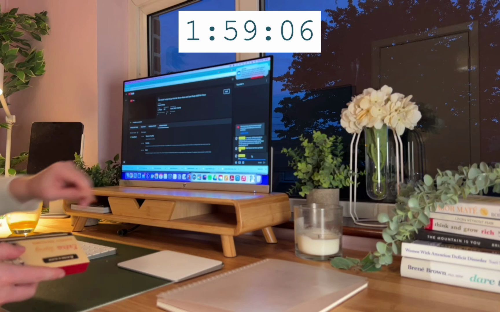 TWO HOUR Twilight Study With Me Brown Noise and Quiet Study for Focus_哔 ...