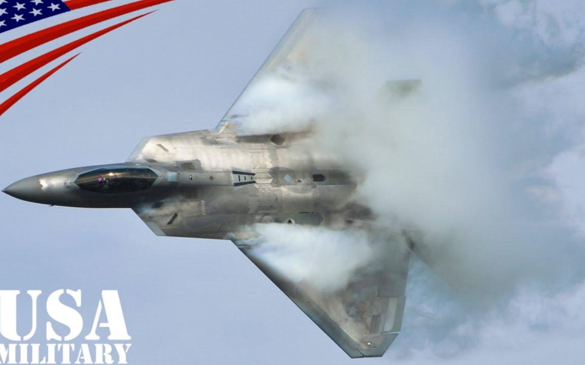 USAMC F-22猛禽 裹着云机动飞行 Vapor cone_哔哩哔哩_bilibili