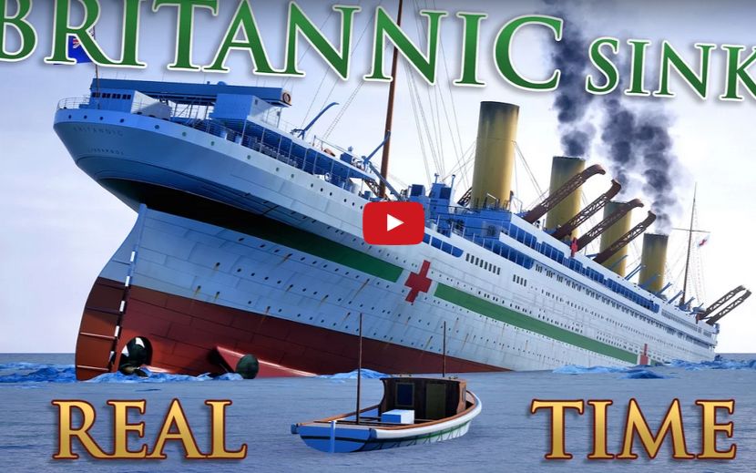 HMHS BRITANNIC SINKS - REAL TIME DOCUMENTARY_哔哩哔哩_bilibili
