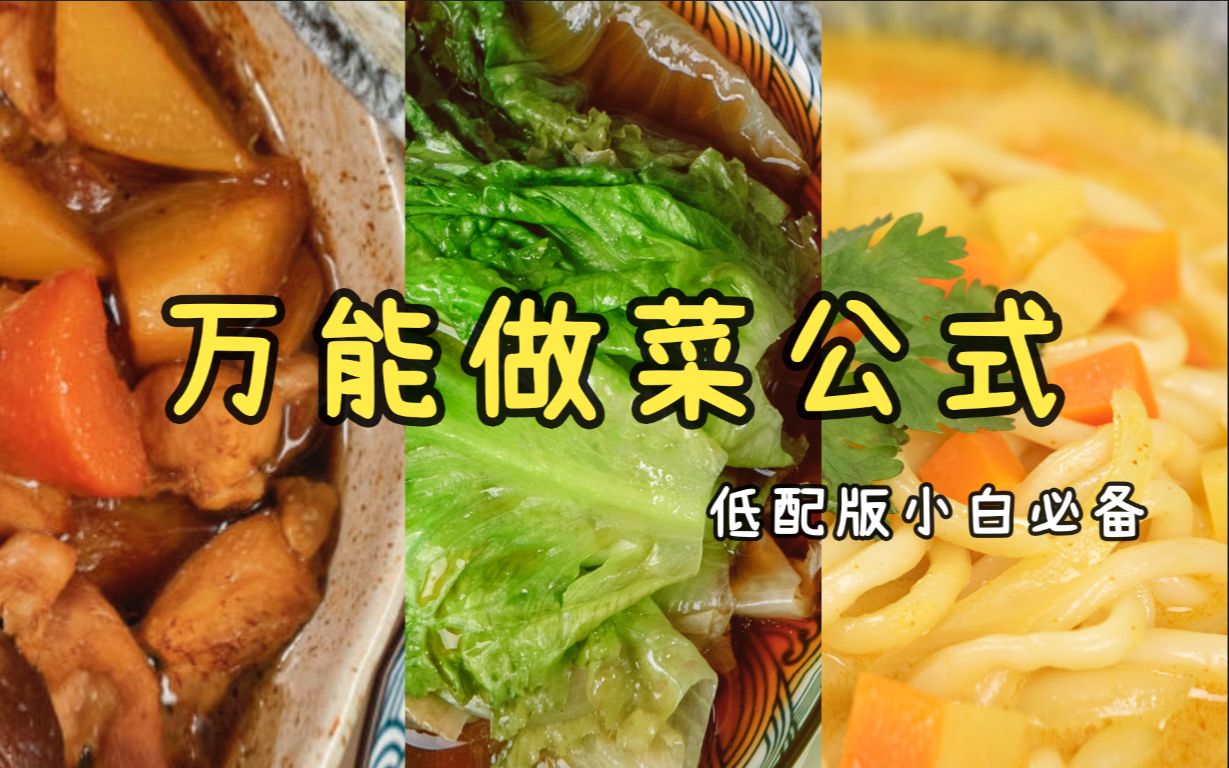 厨房小白必看的万能做菜公式 全是干货快码住 哔哩哔哩