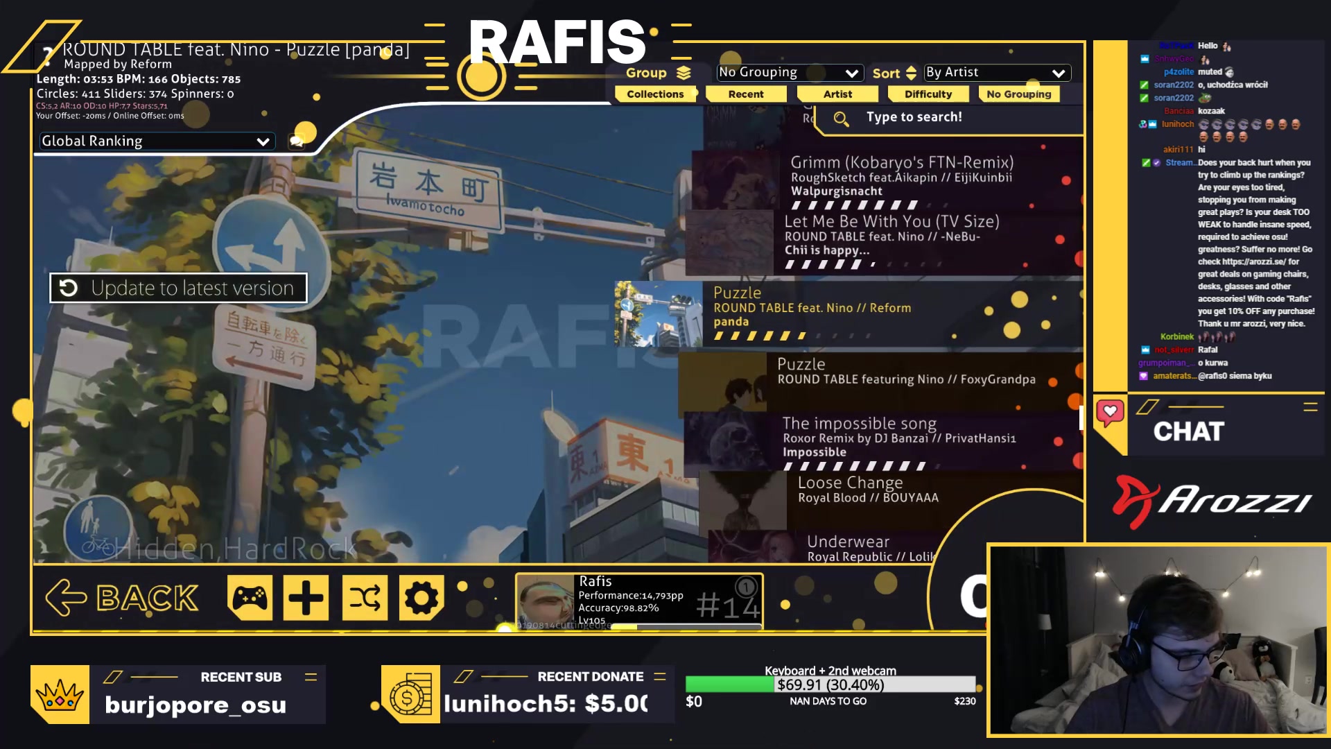 [osu!]Rafis 2019-08-19直播记录_哔哩哔哩_bilibili