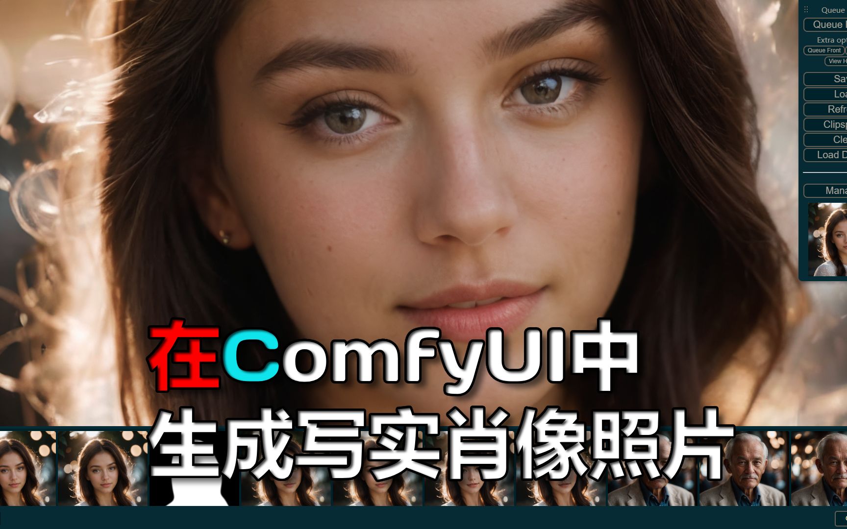 在ComfyUI中生成写实肖像照片 - 哔哩哔哩