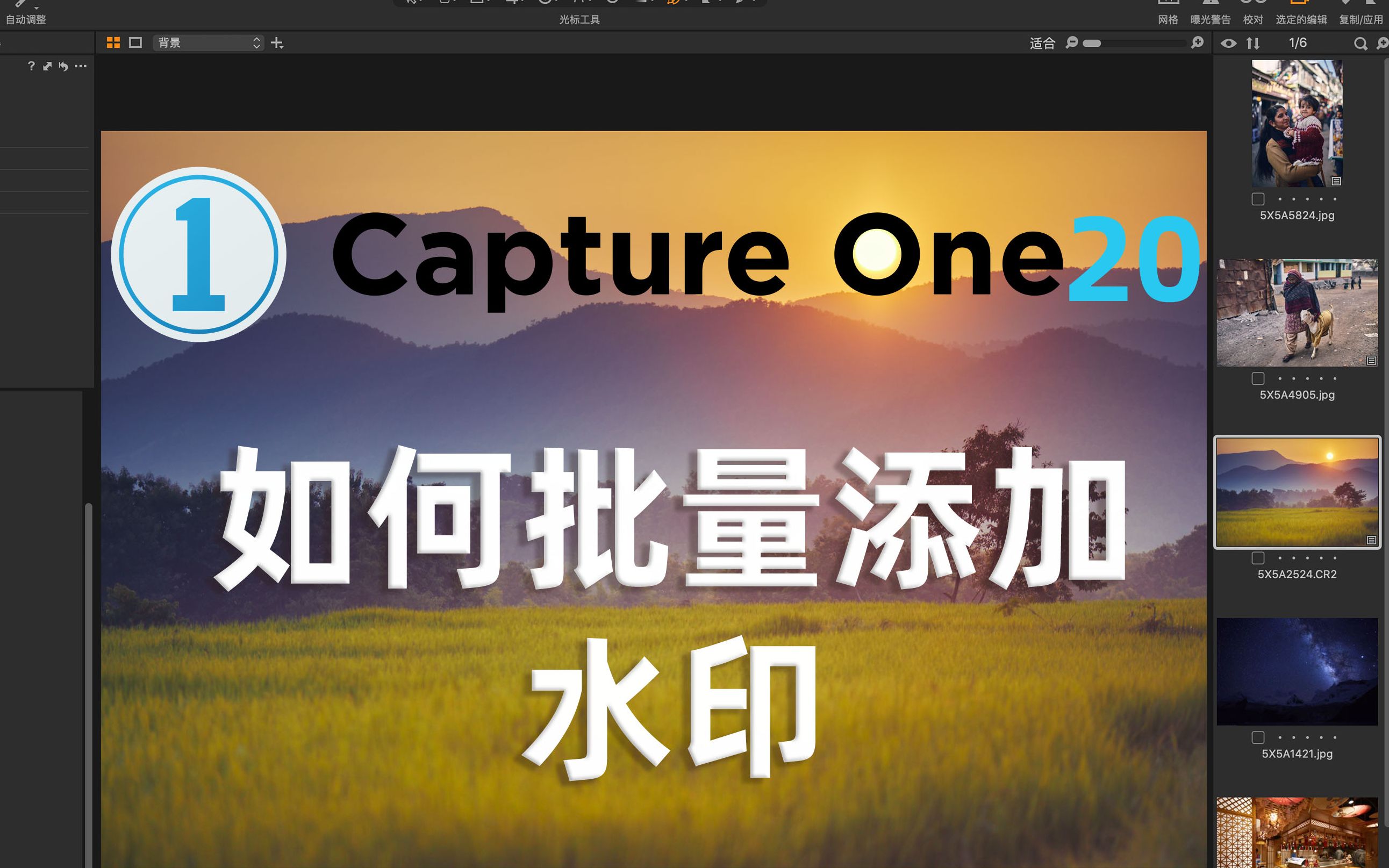 Capture one 20教程如何批量添加水印_哔哩哔哩_bilibili