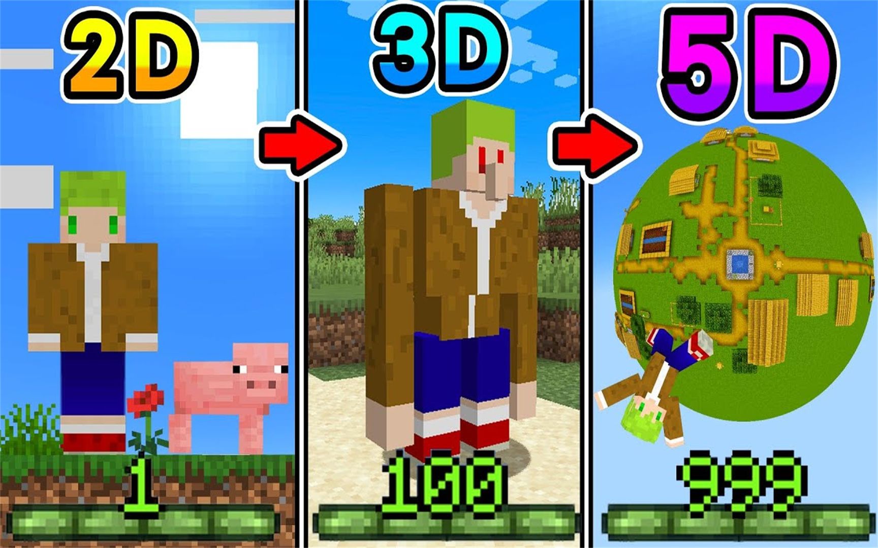 5D世界太厉害！维度越来越高‘从2D到5D’的世界生存，看到一堆不可思议的画面？-阿斯ASU-阿斯ASU-哔哩哔哩视频