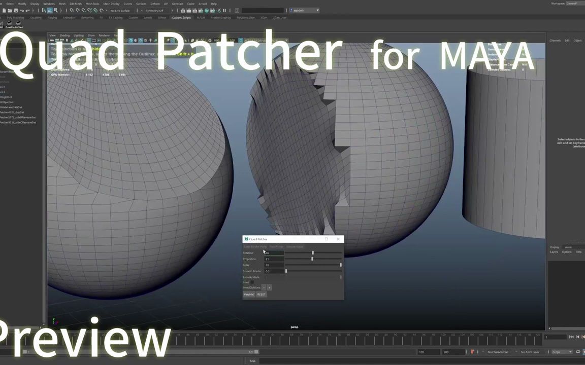 Maya Script_Quad Patcher For Maya_补洞四边面(自译)-风孩子_-风孩子_-哔哩哔哩视频
