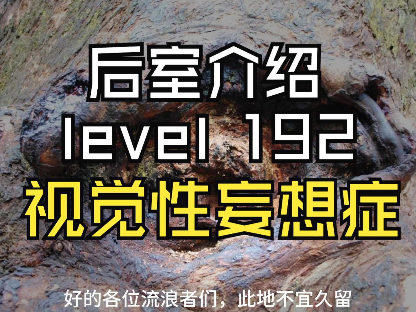 【Backrooms 后室】level 192 视觉性妄想症【介绍】-月半墙_-月半墙_-哔哩哔哩视频