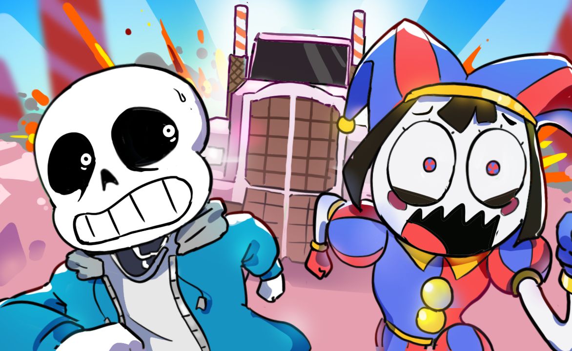 如果AMAZING DIGITAL CIRCUS遇到SANS【Undertale与糖果峡谷大冒险动画】-CyberLegends动画 ...