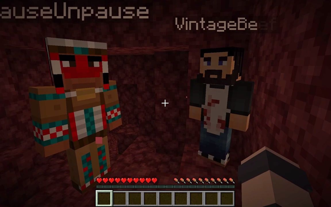 [Etho/生搬] 和Pause与Beef一起逃出下界-卷心小羊-Team Canada-哔哩哔哩视频