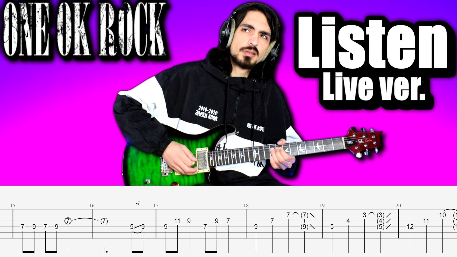 ONE OK ROCK - Listen live ver. Guitar Cover ギター弾いてみた Tabs タブ譜-猫旦那的小号-每日 ...