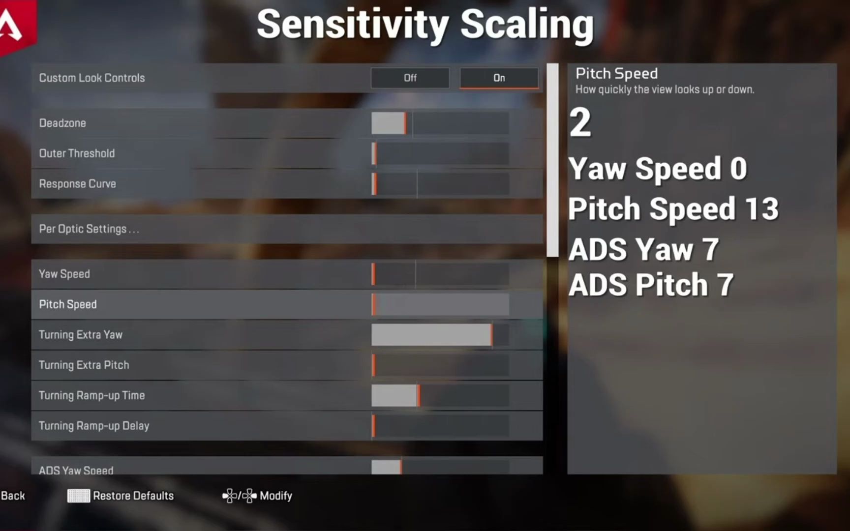 [Apex Legends]手柄正常灵敏度与ALC灵敏度对照数值， 在所有数值后加0即可得到现在游戏中正确数值_哔哩哔哩bilibili