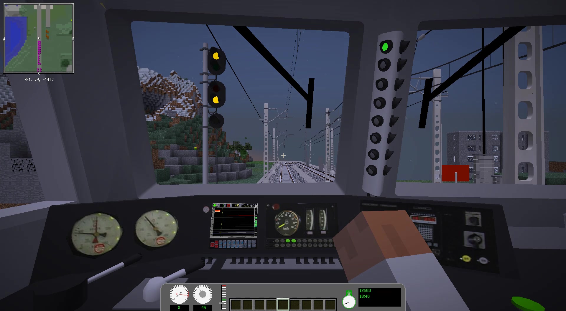 Minecraft RealTrainMod 迫真成昆铁路POV 汉源-苏雄区间_哔哩哔哩_bilibili