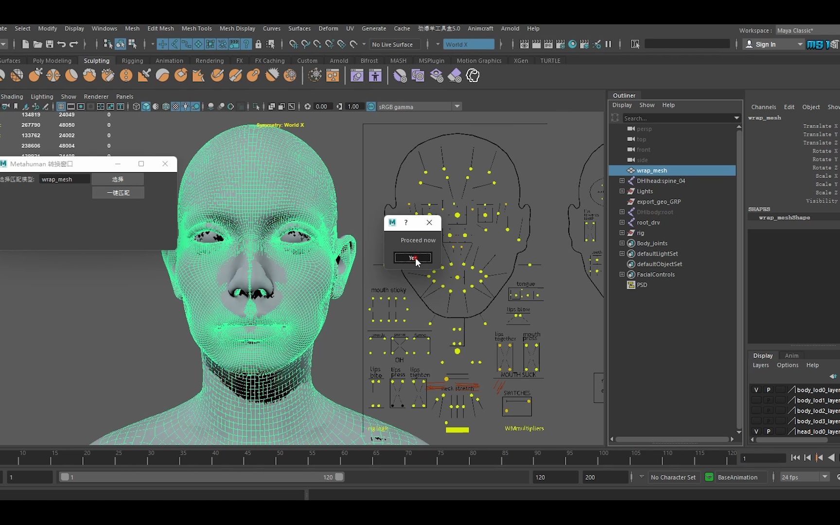 Maya Python 一键匹配同拓扑结构下MetaHuman模型骨骼及控制器 插件分享 - 视频下载 Video Downloader