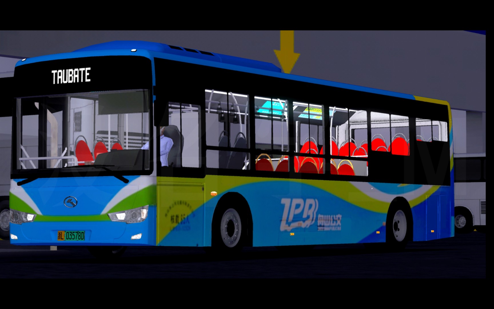 [PBSR·夜景POV]驾驶金龙城市之光纯电动行驶于Proton bus simulation Road自带地图的5511线上_单机游戏热门视频