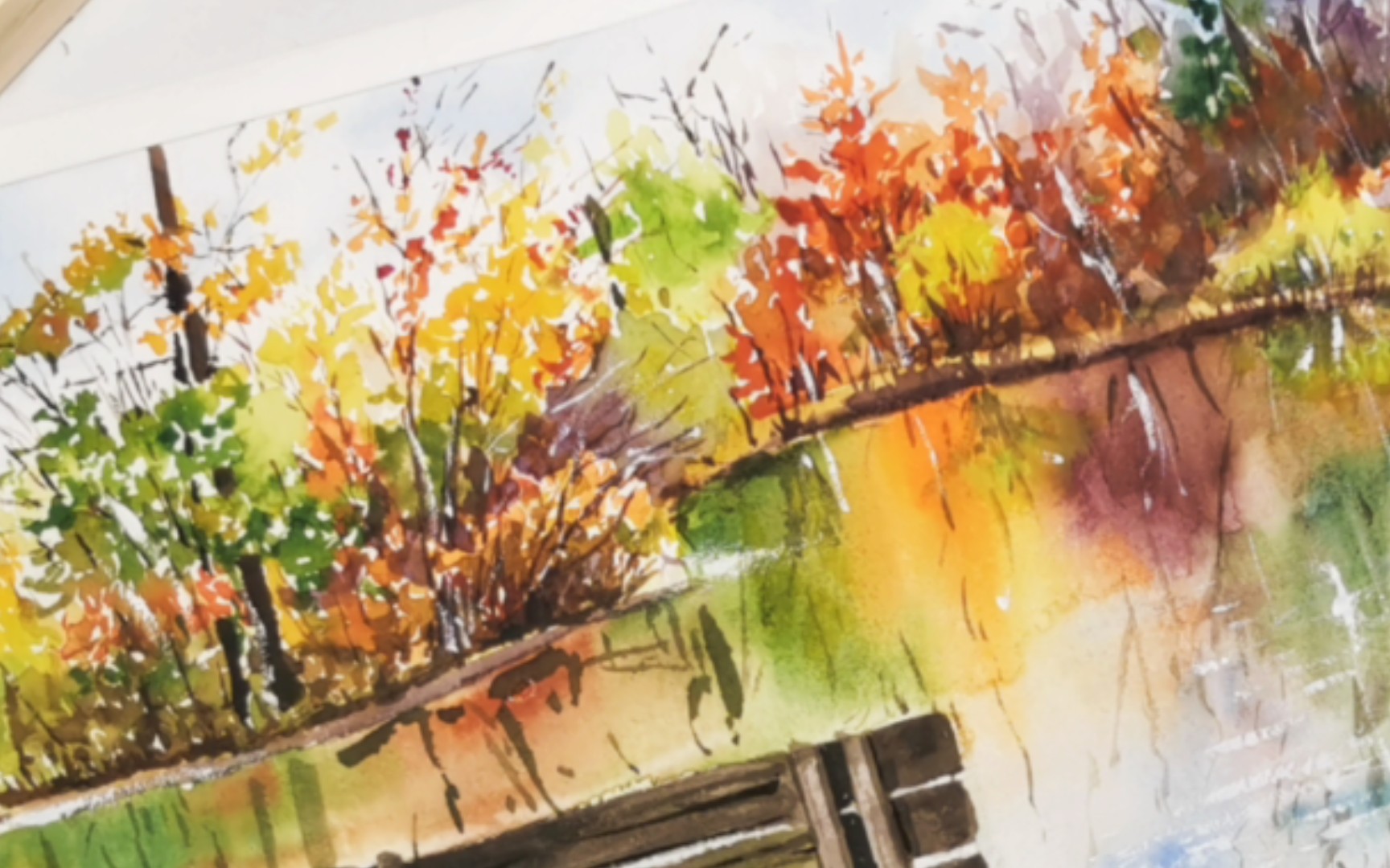 【水彩风景】把秋天一点一点画在纸上会变成什么样~ - 哔哩哔哩