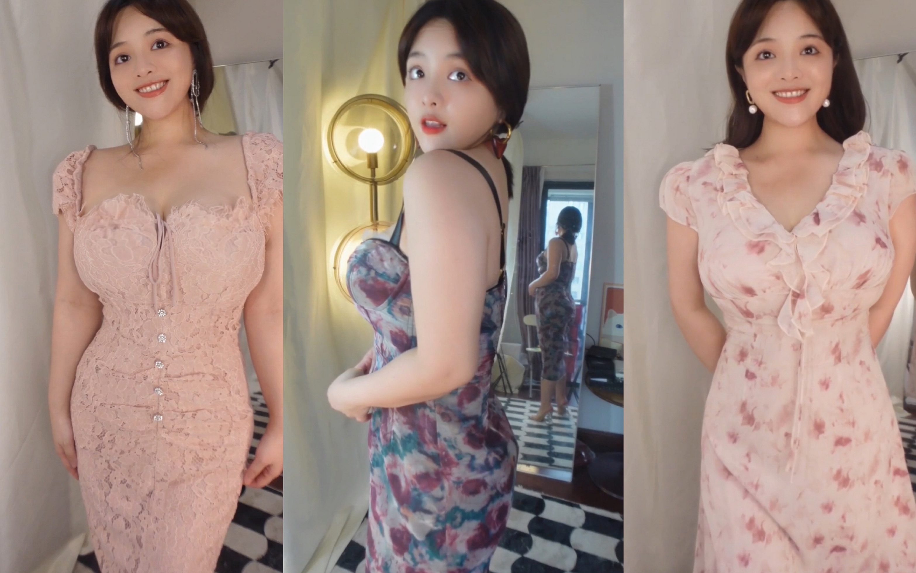 155/110/75F 微胖大胸显身材连衣裙分享 舍不得夏日时光 - 哔哩哔哩