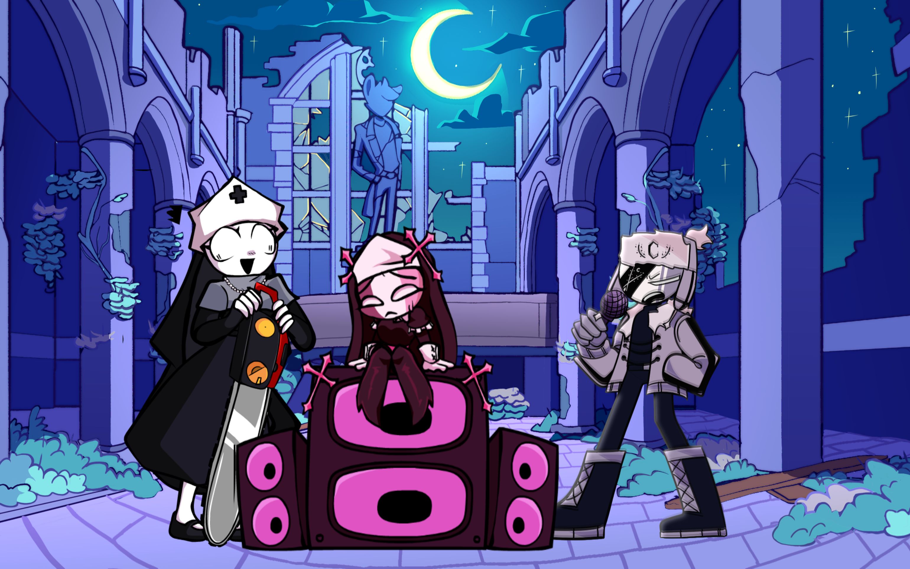 FNF Bad Nun but it's ruv vs Taki_哔哩哔哩bilibili