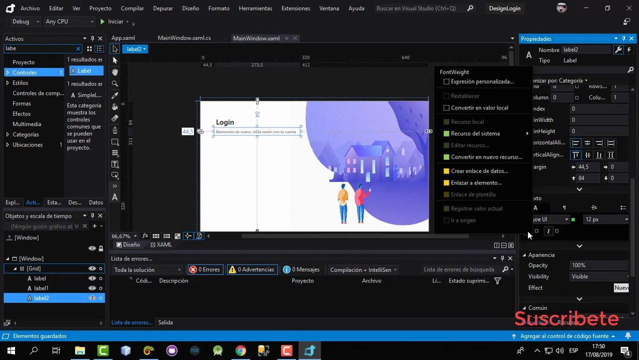 Design Login - Blend for Visual Studio C# - WPF_哔哩哔哩 (゜-゜)つロ 干杯~-bilibili