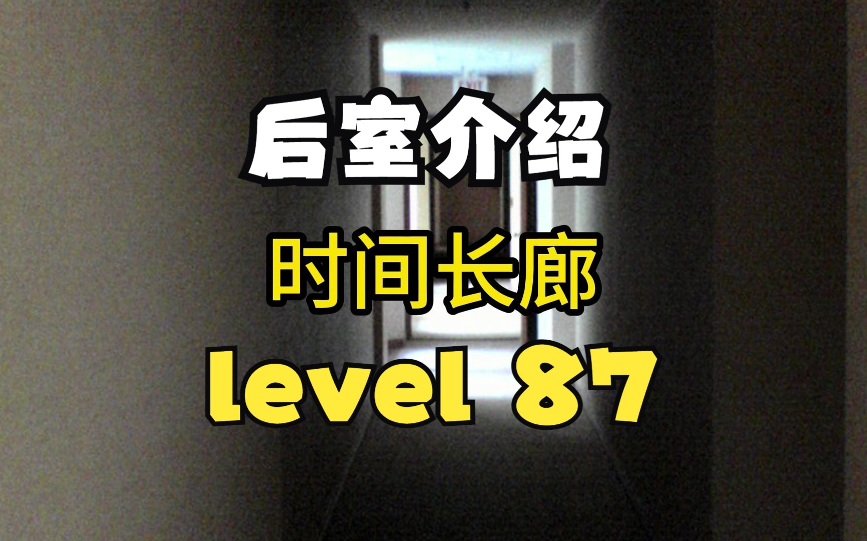 【Backrooms 后室】level 87 时间长廊【介绍】-月半墙_-月半墙_-哔哩哔哩视频