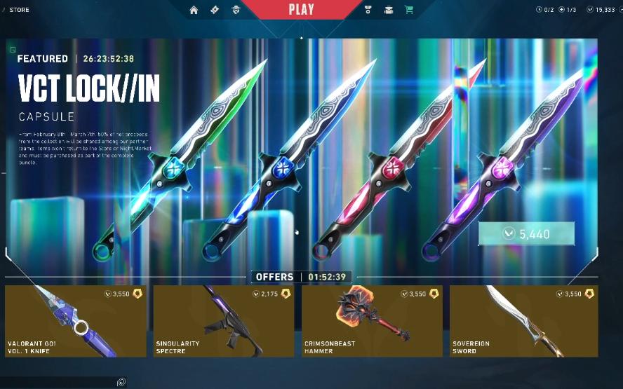 Valorant VCT LOCK/IN 套装 首发尝新