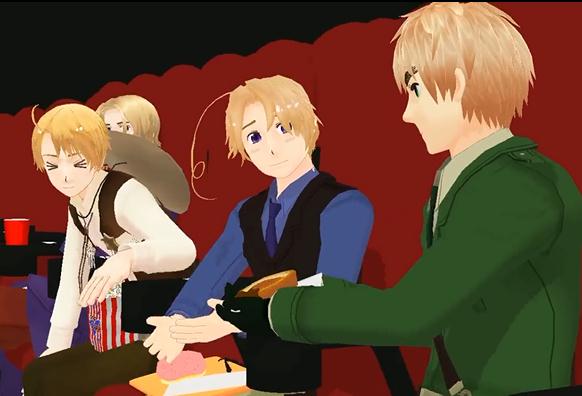 【APH/MMD】新大陆组 POCKY FACE【子米子加眉毛法叔】_哔哩哔哩_bilibili