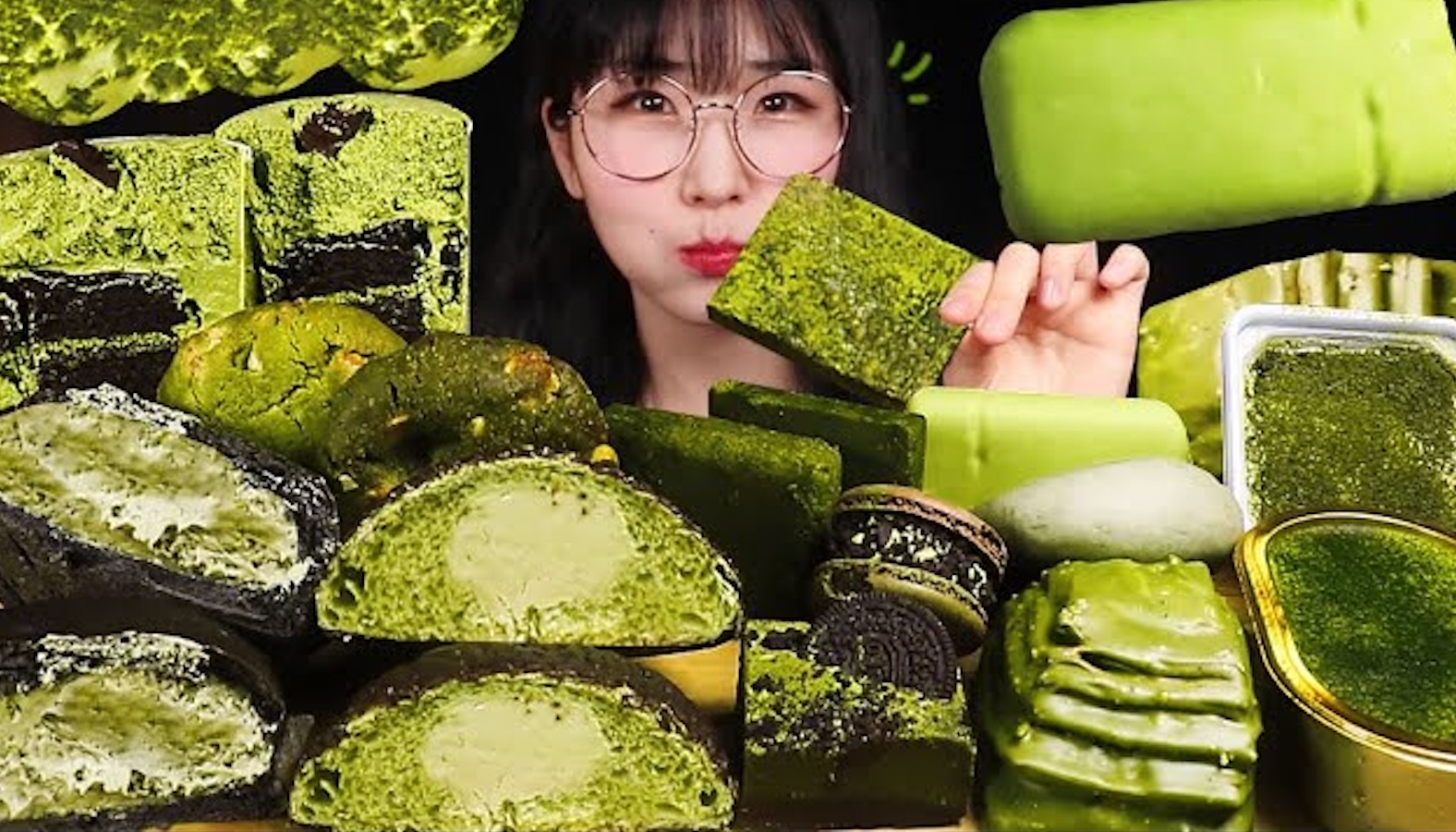 【Haeeon Eats】绿绿的一期 巧克力抹茶甜品派对-灰鸟入被窝-灰鸟入被窝-哔哩哔哩视频