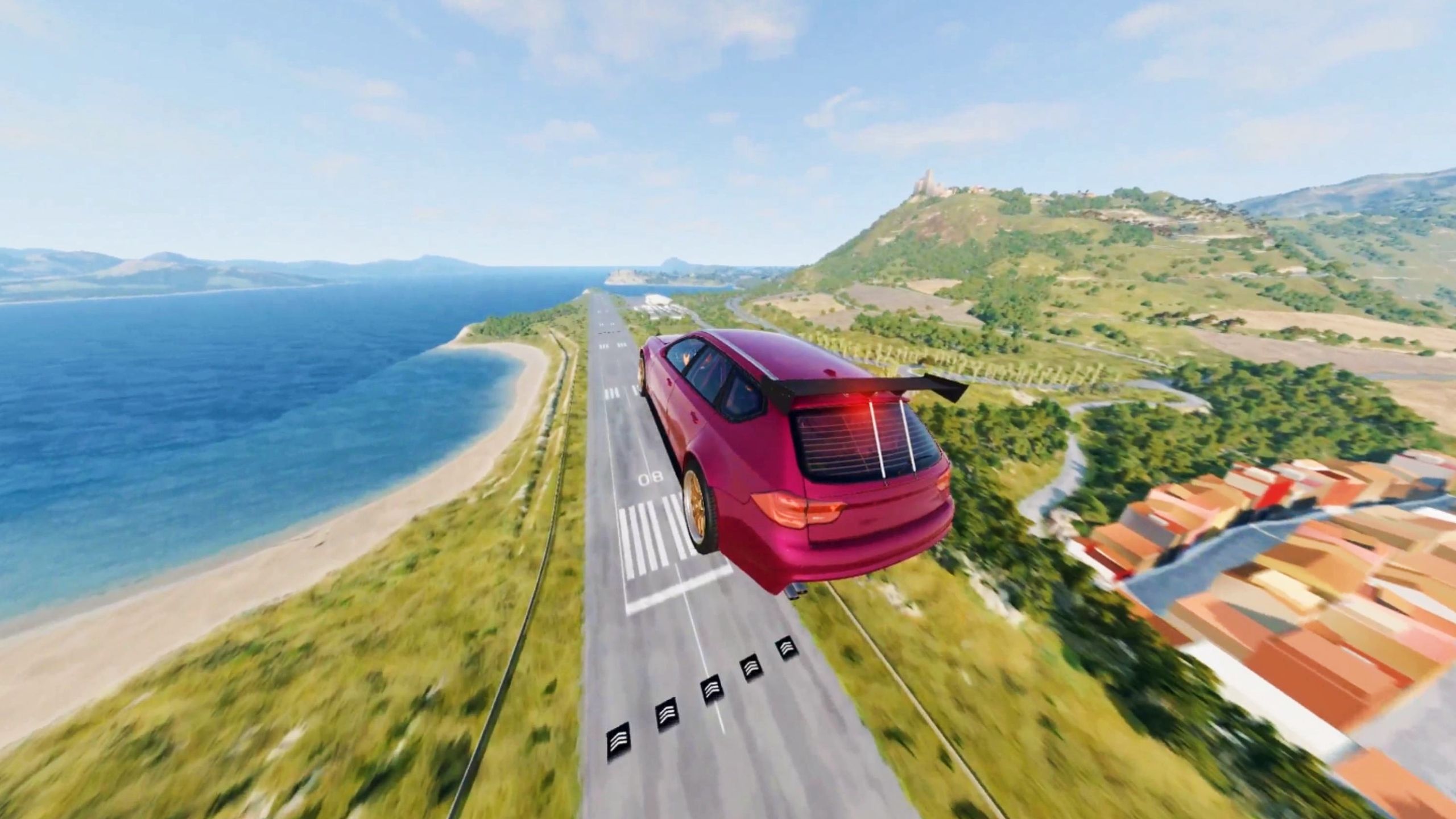 机场有些随机加速带，谁能成功降落刹停？-BeamNG-TV-BeamNG-TV-哔哩哔哩视频
