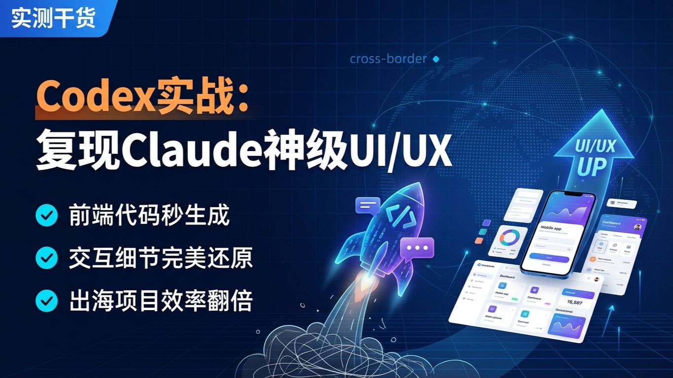 实测 12k⭐ Claude UI/UX Skill：在 Codex 上复现完整流程，AI 页面如何系统性“去 AI 味”-孟健AI编程-孟健 ...