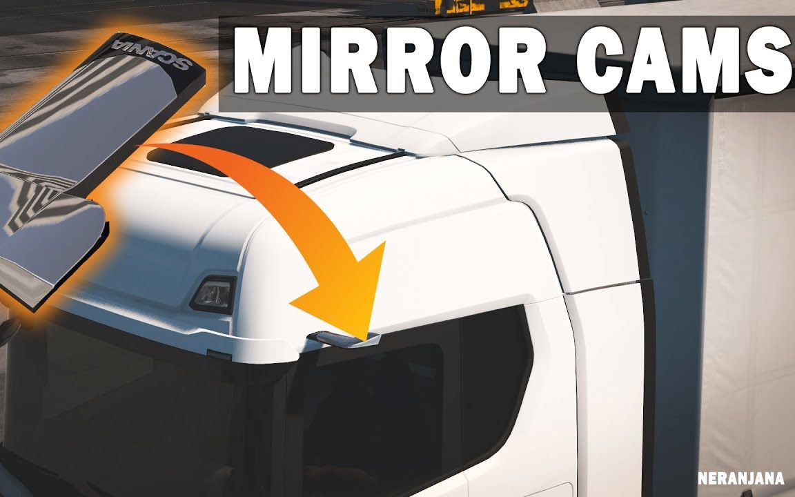 欧卡2Mod：适用于斯堪尼亚R 2009的电子后视镜 Digital Mirrors - Cam system for Scania R ...