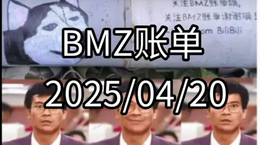 BMZ账单 2025/04/20_哔哩哔哩_bilibili