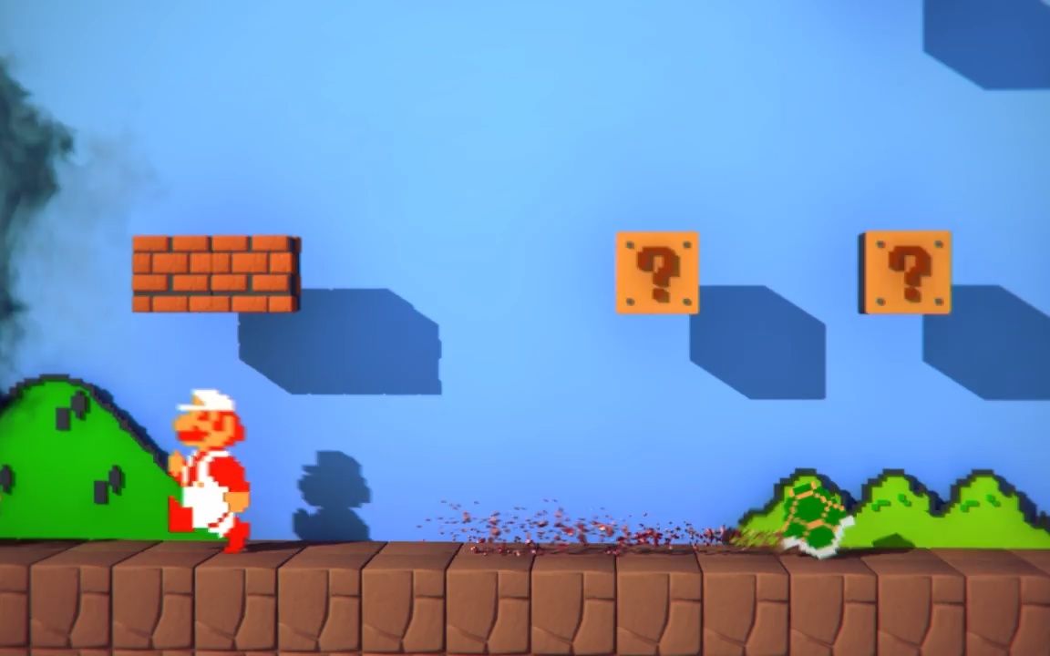 超级现代马里奥兄弟1-1写实 Super Modern Mario Bro... - 哔哩哔哩