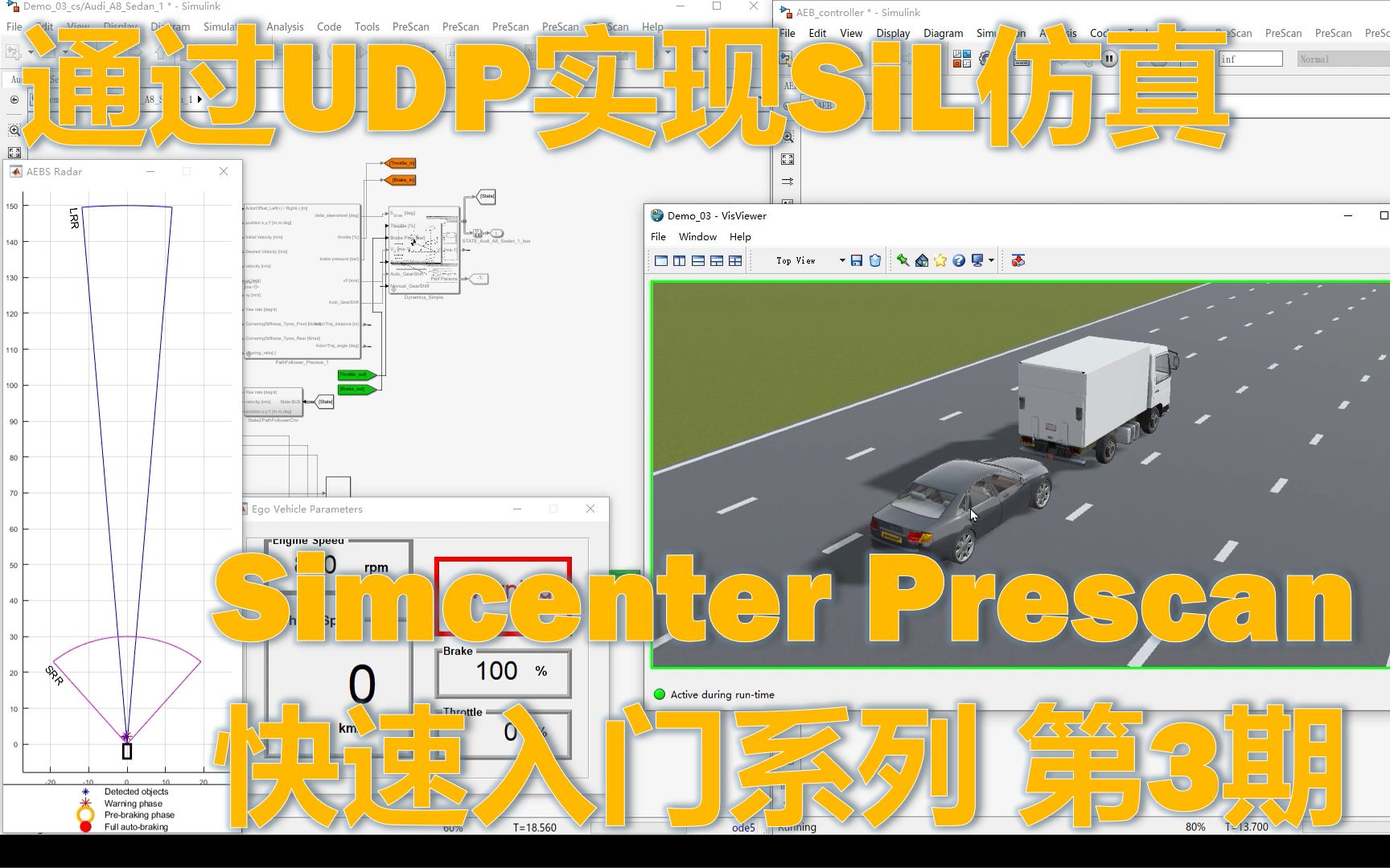 【Simcenter Prescan 快速入门系列】 第3期：通过UDP通讯实现SiL闭环仿真_哔哩哔哩_bilibili