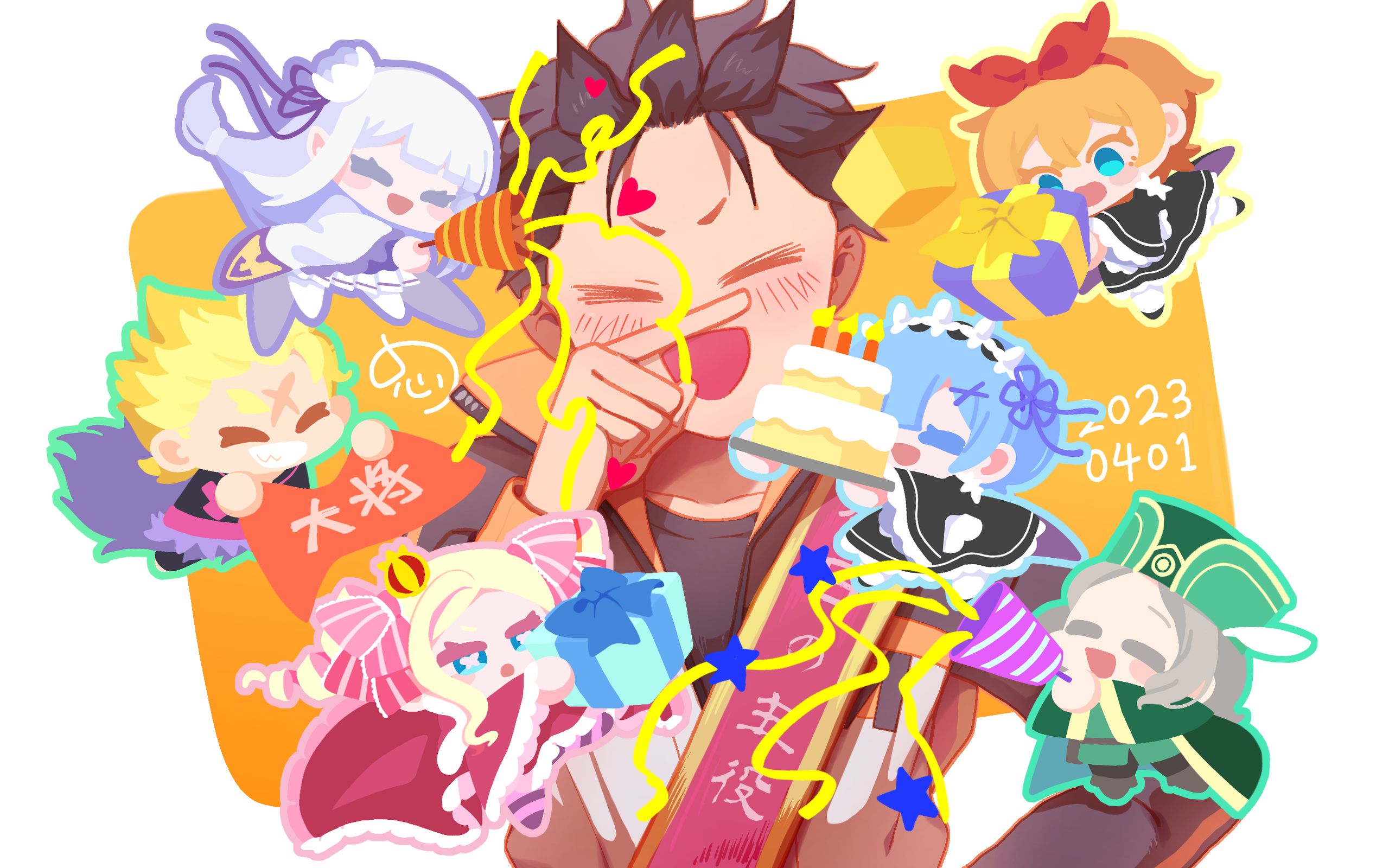 RE0★2023年菜月昴生日贺图★绘画过程 - 哔哩哔哩