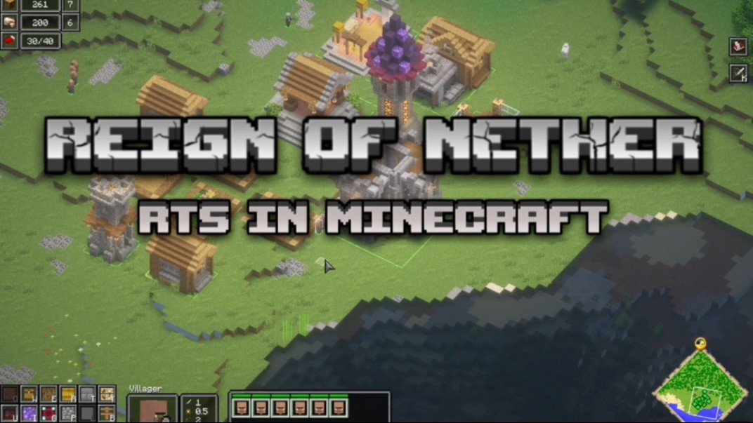 即时战略mc·划时代的模组Reign of Nether基础教学-哈基尽-我的世界java MOD 奇妙教程-哔哩哔哩视频