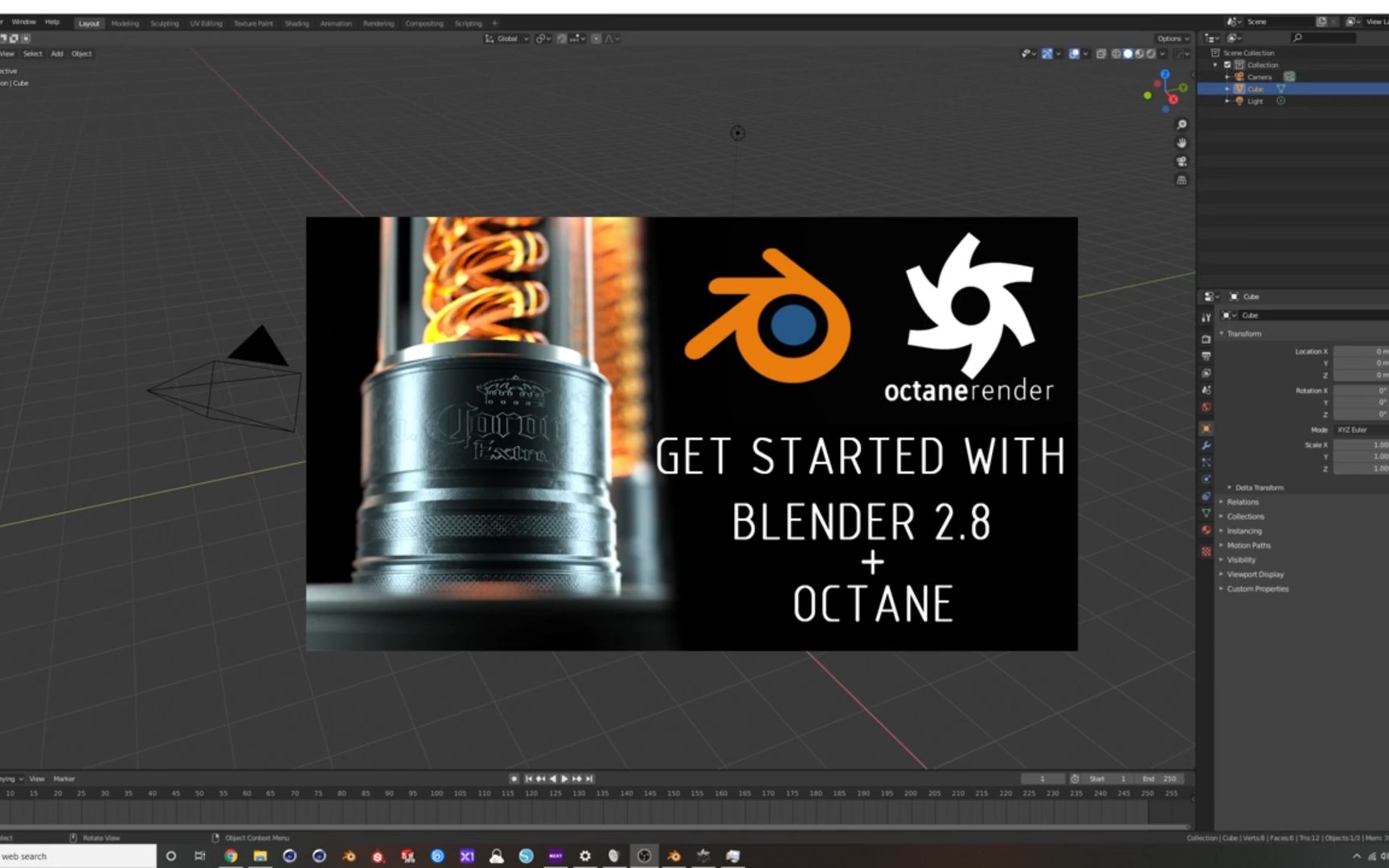 【Blender&OC教程】Part 1_在Blender2.8中octane的使用简介_哔哩哔哩_bilibili