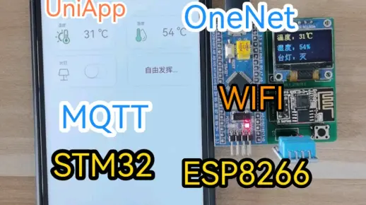 STM32入门级物联网智能家居毕设参考案例STM32F103+ESP8266/MQTT+OneNet+UniApp/微信小程序 江科大STM32入门后练手项目_哔哩哔哩_bilibili