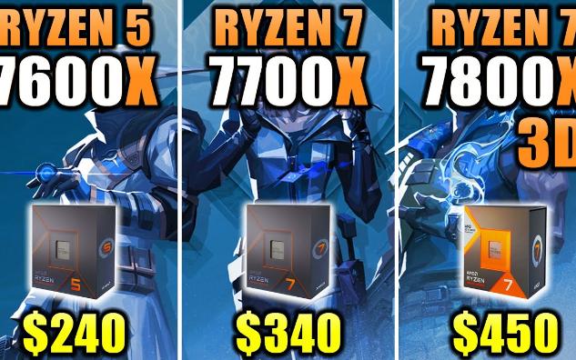 R5 7600X vs R7 7700X vs R7 7800X3D多款生产力软 - 哔哩哔哩