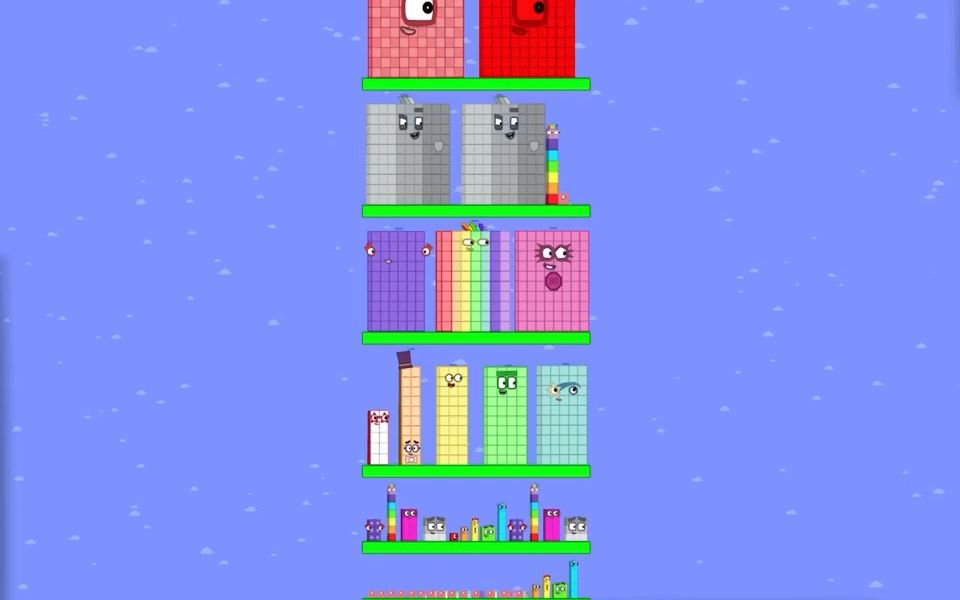 Numberblocks Elevated Floor is Lava - 哔哩哔哩
