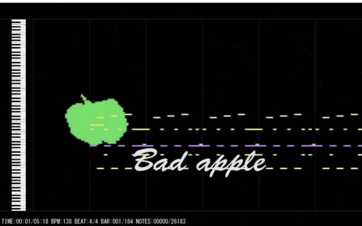 【MIDI】Bad Apple!!真的有一个苹果！！_哔哩哔哩_bilibili