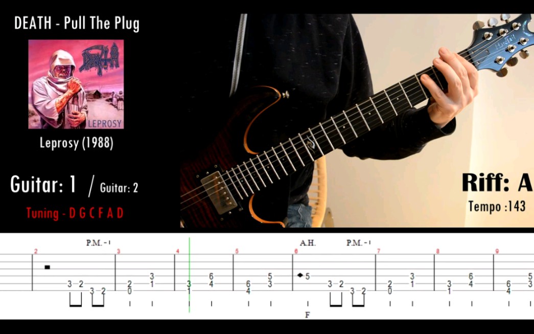 Death - Pull The Plug - Guitar riffs tab_哔哩哔哩_bilibili