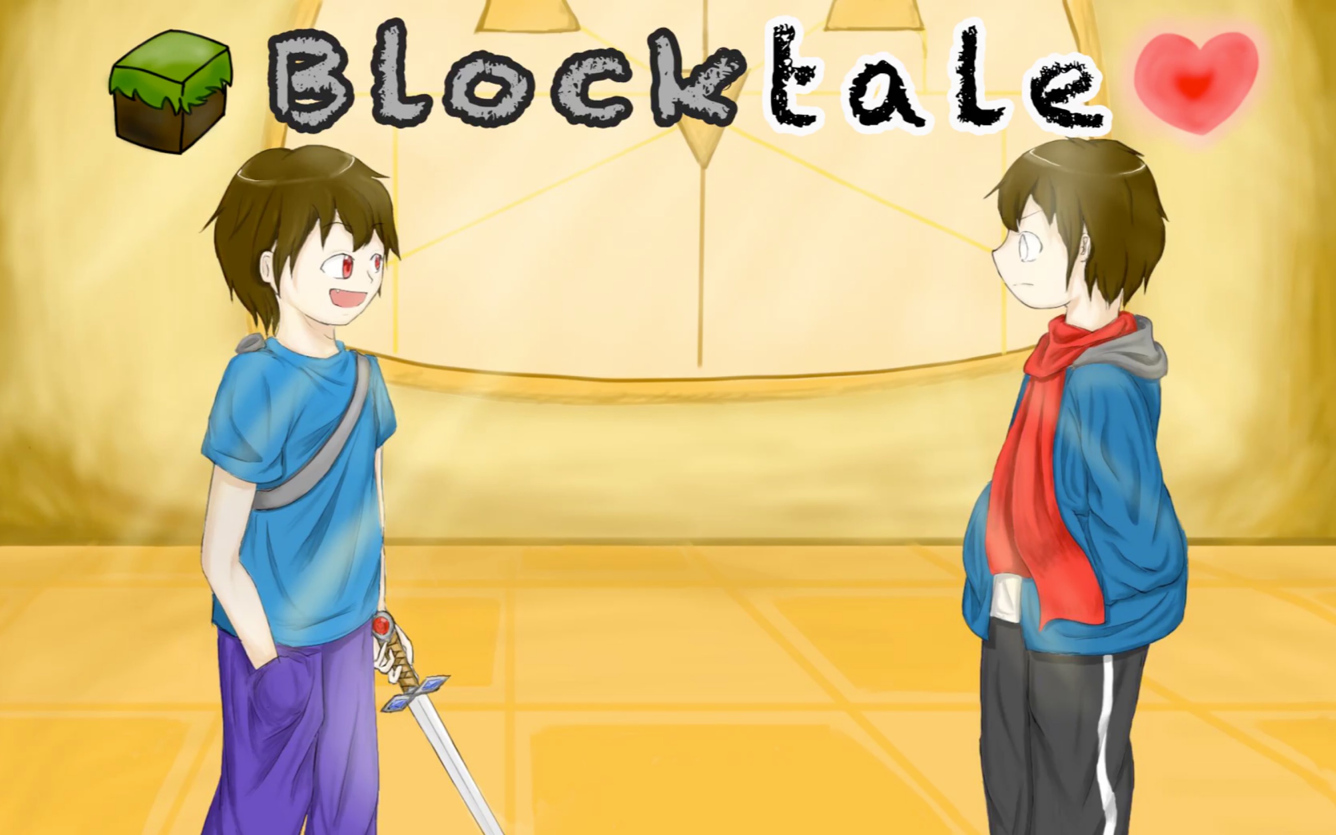 【blocktale】Minecraft x Undertale原创同人-审判词&审判曲Herobrine VS Red Eyes—前传预告 ...