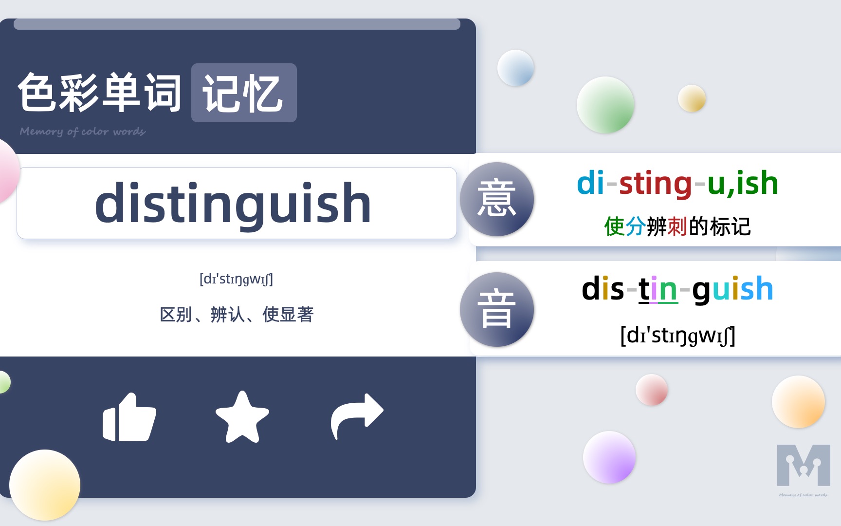 色彩单词记忆-distinguish-自然拼读词根词缀-高中四级六级单词_哔哩哔哩_bilibili