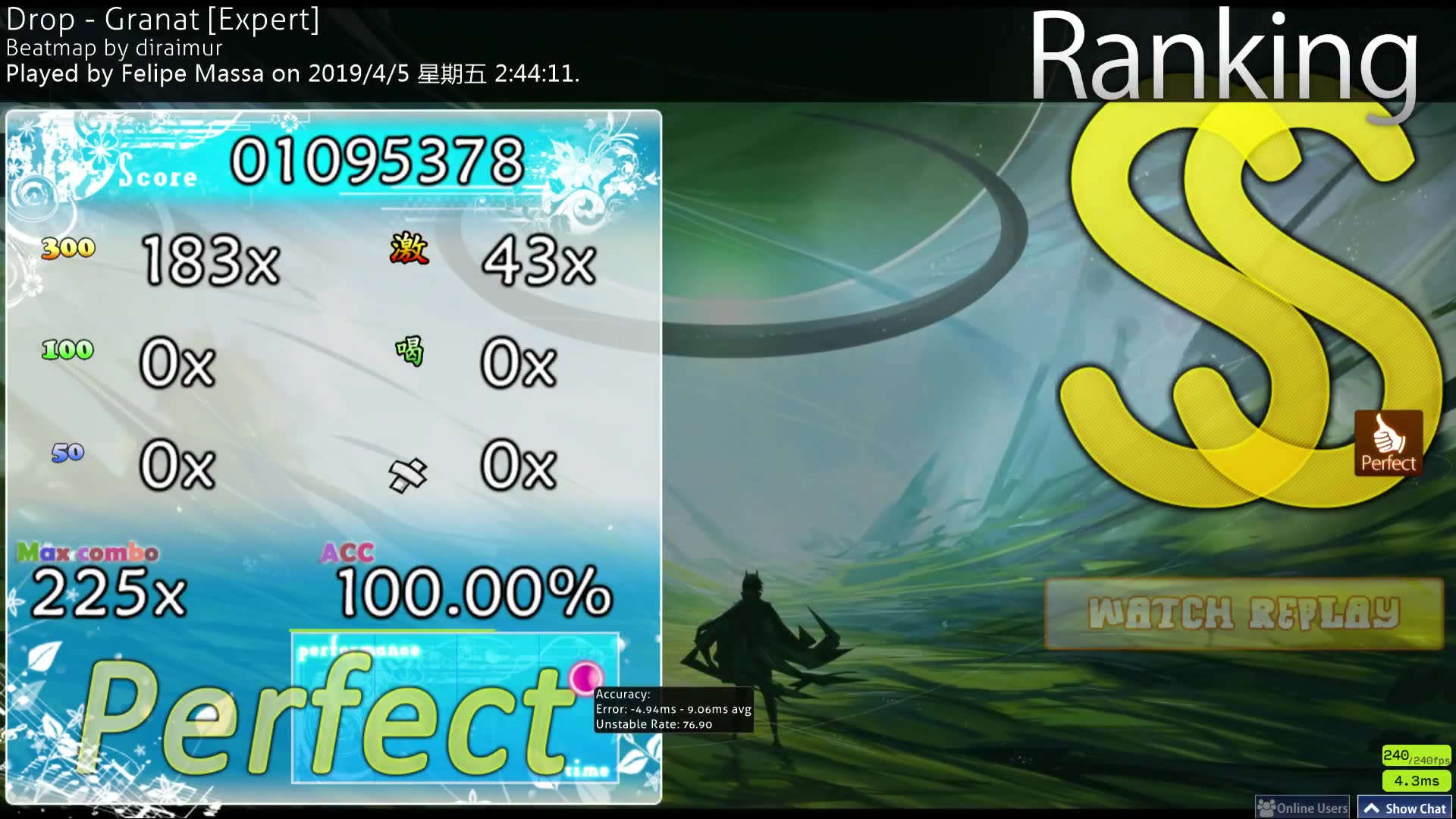 osu!SS Drop - Granat expert_哔哩哔哩_bilibili