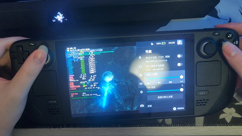 Steam deck如何在不支持fsr游戏中启用fsr来提升帧数或者降低功耗_哔哩哔哩_bilibili