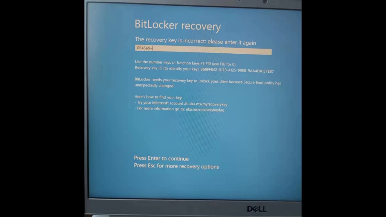 开机出现BitLocker recovery的解决办法！_哔哩哔哩_bilibili