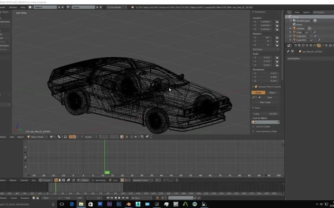 Blender Car crash tutorial ( english )_哔哩哔哩_bilibili