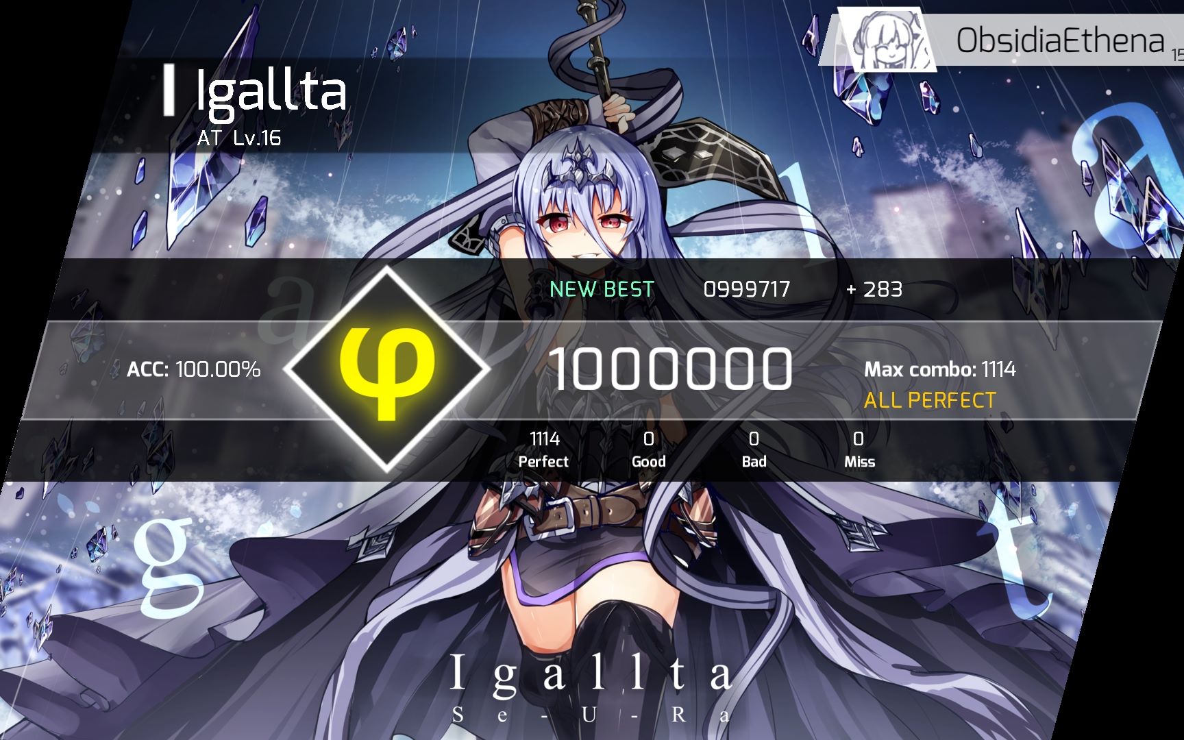 [Phigros] Igallta AT16 1000000φ_哔哩哔哩_bilibili
