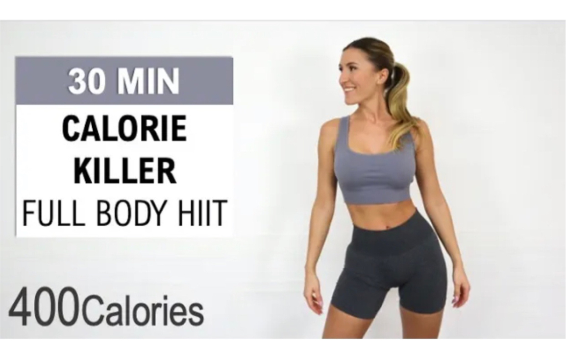 【Eleni Fit】30分钟400卡高强度卡路里杀手HIIT｜全身无重复有氧燃脂_哔哩哔哩_bilibili