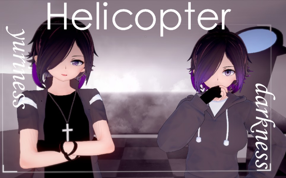 【国人FNF MMD】Yuridark和Chaosverse的darkness的helicopter_哔哩哔哩_bilibili