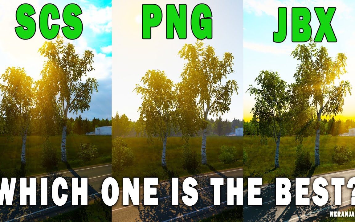 欧卡2主流画质mod对比-SCS/JBX/PNG谁是最佳mod?|JBX, PNG and SCS Graphics Mods ...